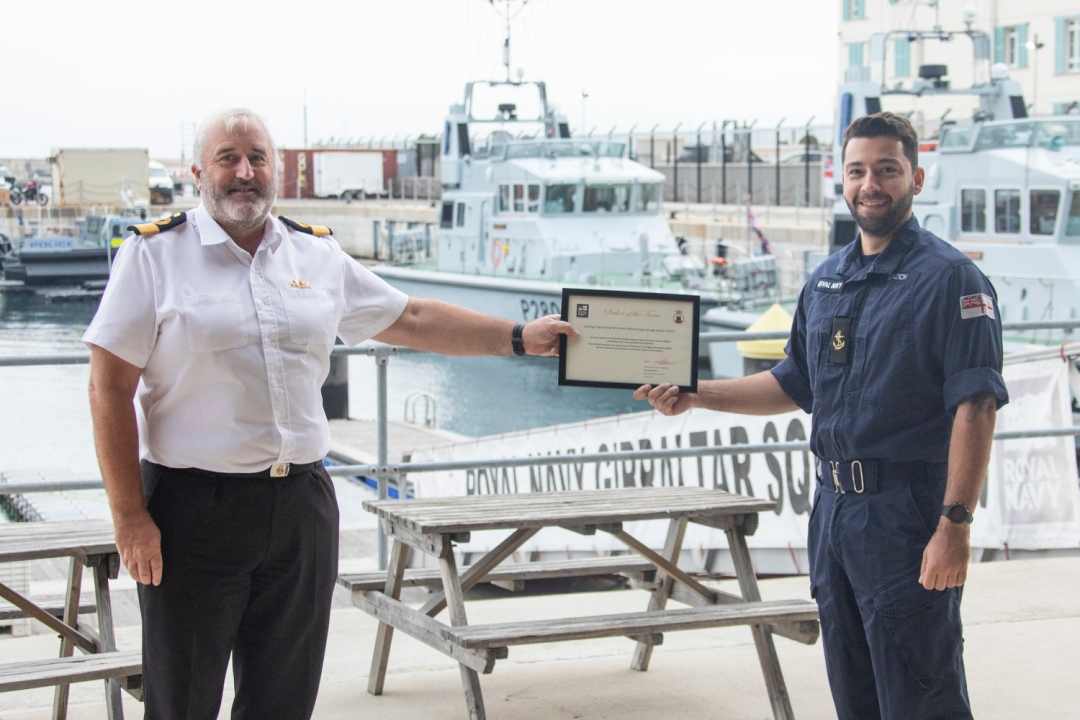 RNGS Marine Engineering Department Receive Herbert Lott Award - Your Gibraltar TV (YGTV)